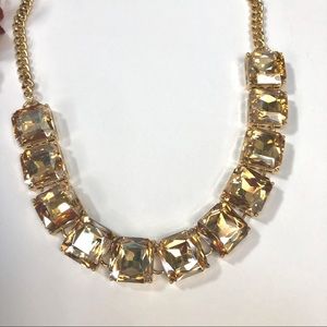 Express | Jewelry | Express Amber Rhinestone Gold Event Necklace | Poshmark